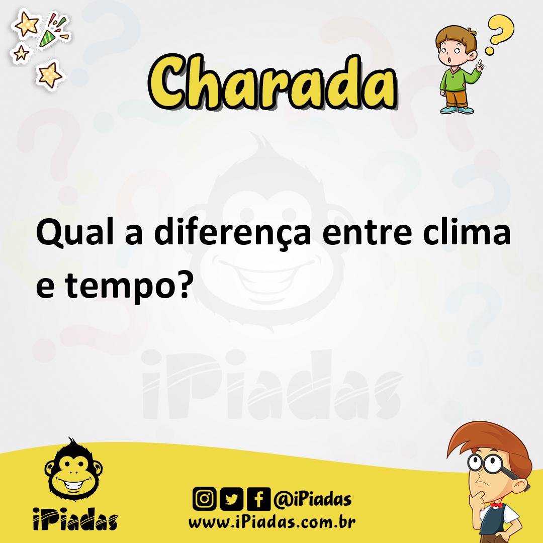 Qual a diferença entre clima e tempo? Qual a diferença entre clima e tempo?