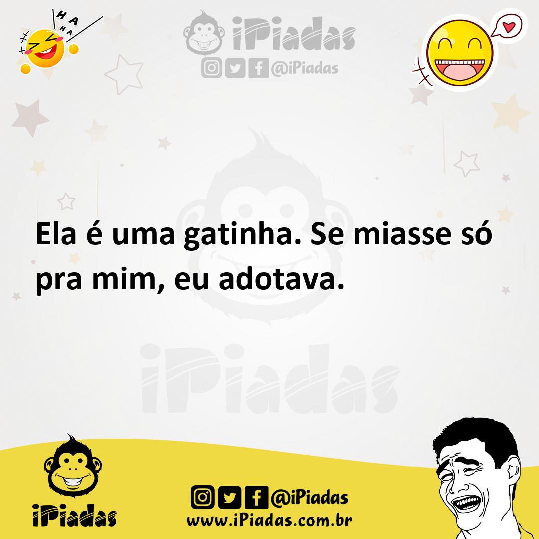 Ela é uma gatinha. Se miasse só pra mim, eu adotava.