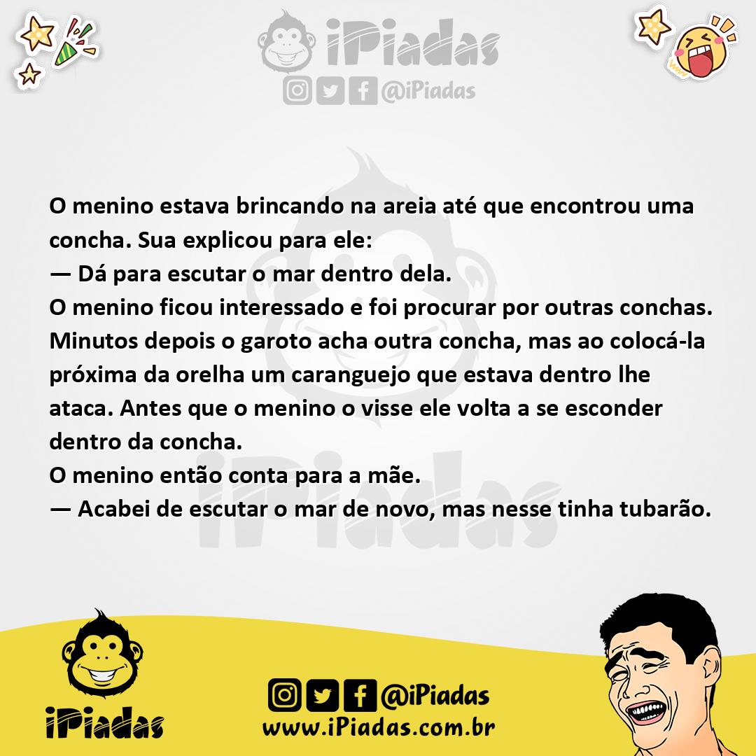 Concha na Praia - Piadas Engraçadas